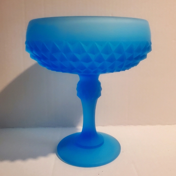 Indiana Glass | Dining | Indiana Satin Glass Pedestal Compote Vintage ...